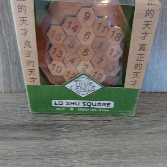 Lo Shu | Games | Lo Shu Square Brown Wooden Puzzle | Poshmark